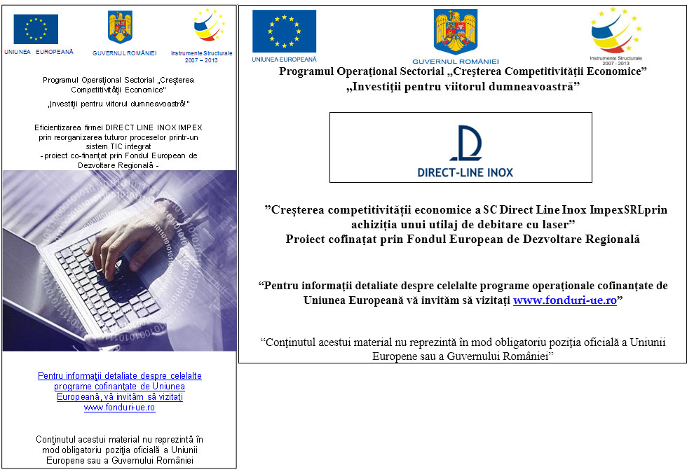 Direct-Line Inox: produse şi producţie inox